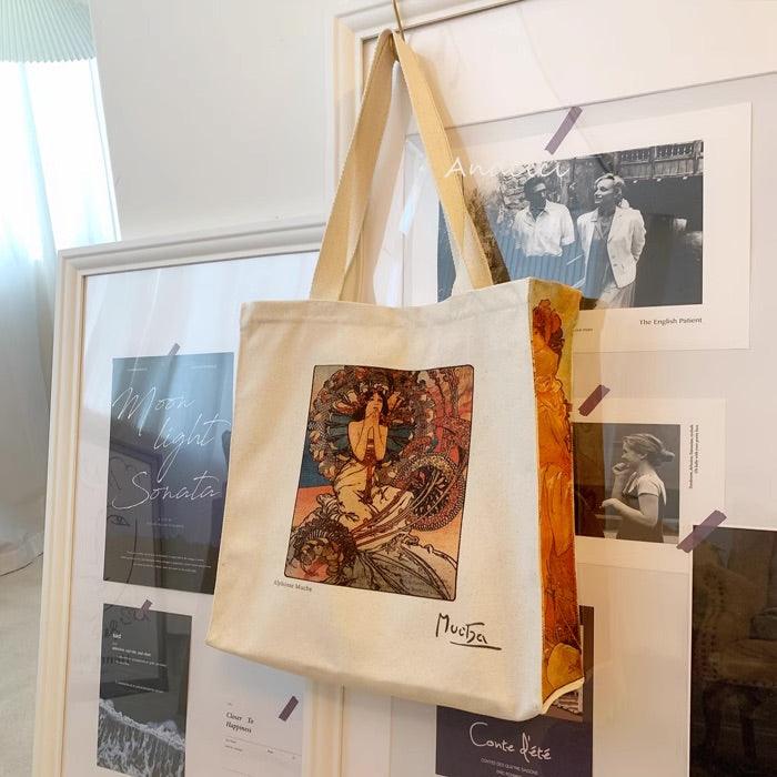 Alphonse Mucha Monte Carlo, 1897 Canvas Tote Bag with Zip – Andcici